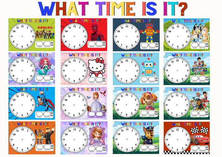 What time is it? Laminated Clock – creativenanay