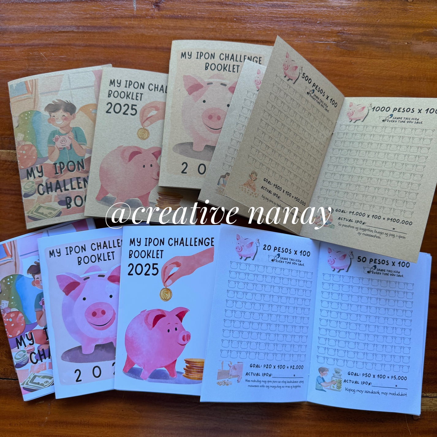 Bundle - Ipon Challenge / Savings & Expenses Tracker 2026 – creativenanay
