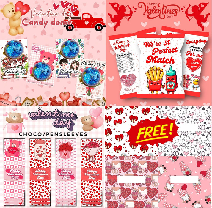 Valentines Bundle (FREE floral clip Backcard) – creativenanay